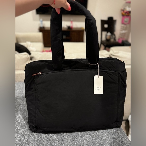a new day | Bags | New Soft Weekender Bag Black Laptop Sleeve Shoulder ...